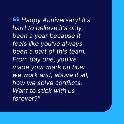 80 Work Anniversary Messages and Wishes That Aren’t Boring | Staffbase