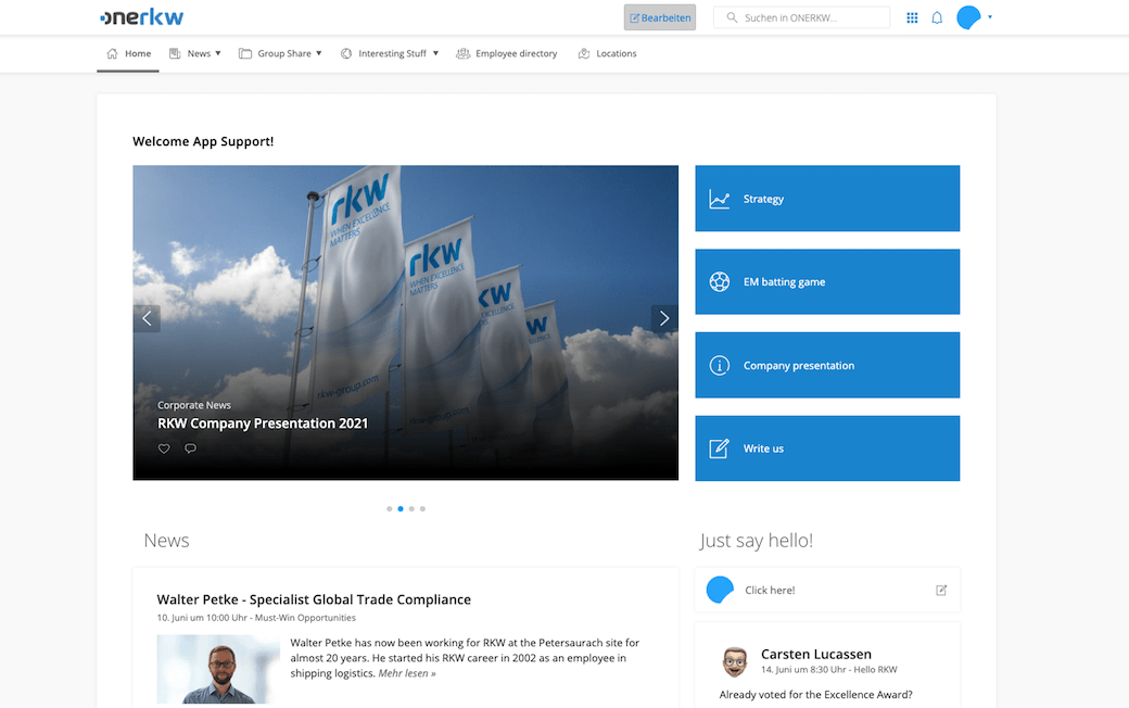 Corporate Intranet Examples for Modern Enterprise Companies | Staffbase